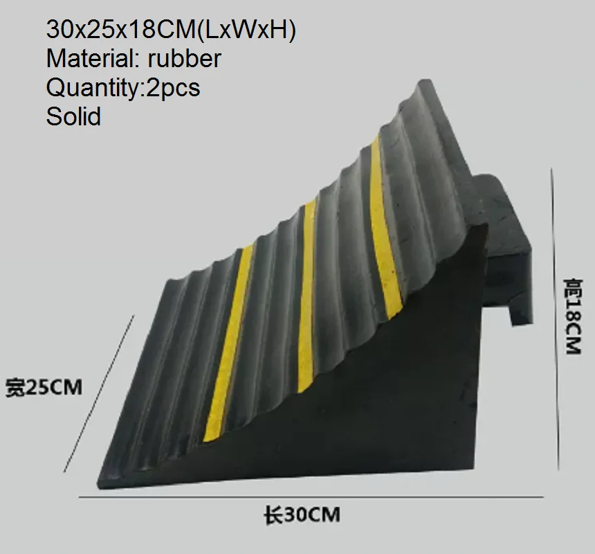 Portable-car-anti-skid-stop-triangle-wood-truck-slide-stopping-device ...