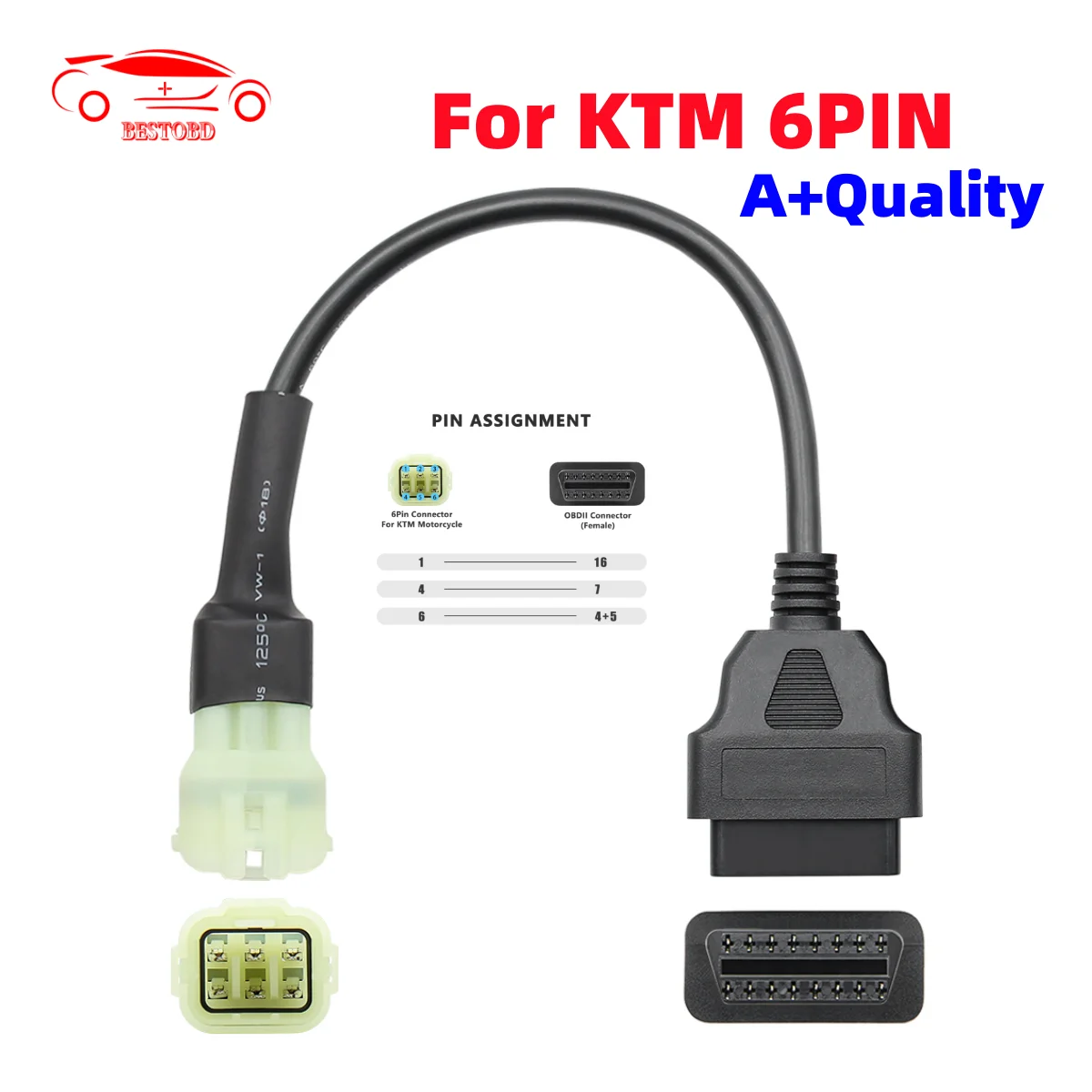 For-KTM-OBD2-Connector-Motorcycle-Motobike-For-KTM-6-Pin-To-16-Pin ...