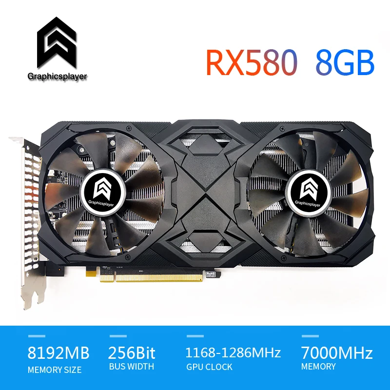 Graphicsplayer Computer Graphics cards 8GB RX 580Series 2048SP GDDR5 ...