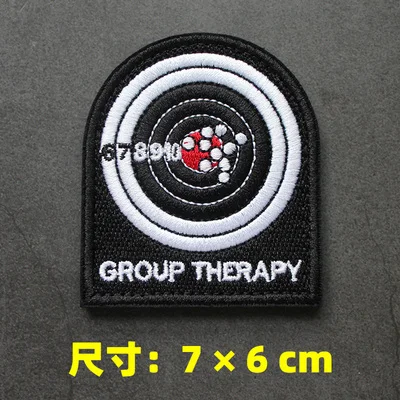 IDPA Stand Ardtarget Woven Label Patches Group Therapy 10 Rings ...