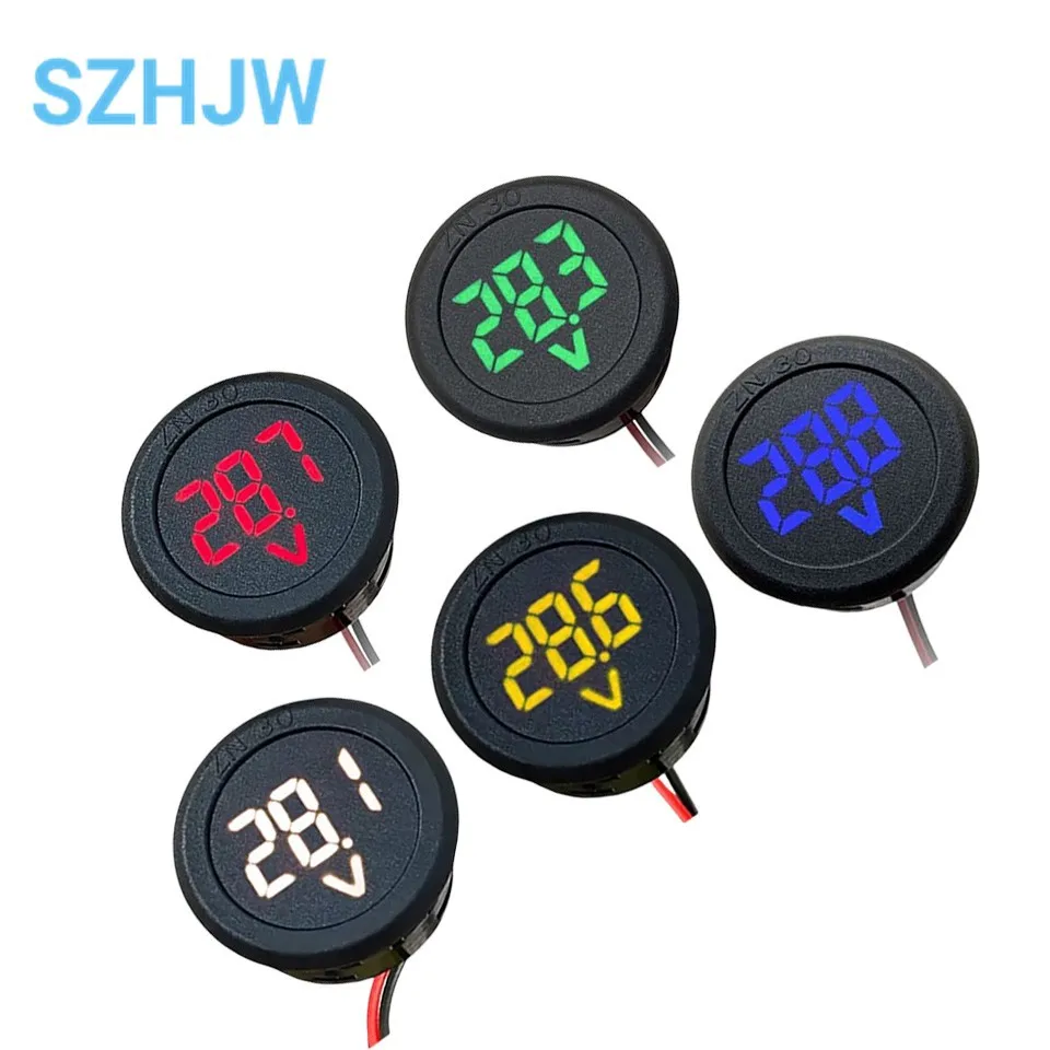 DC-4-100V-LED-Digital-Display-Circular-Two-wire-Voltmeter-DC-Digital ...