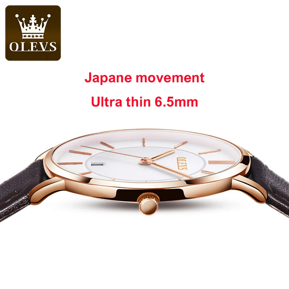 OLEVS ultrathin Watch for Men Luxury Quartz Wristwatches Casual Genuine ...