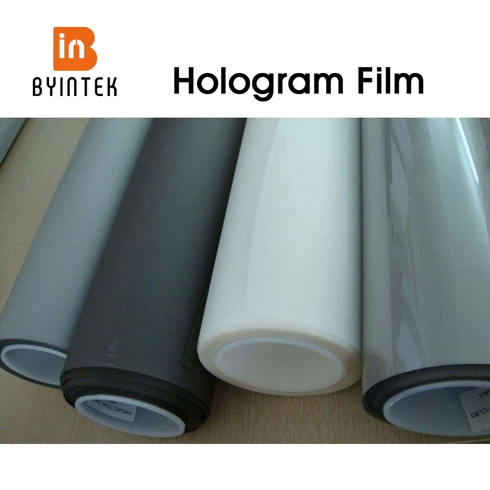 BYINTEK hologram 3D projector screen,holographic rear adhesive film ...