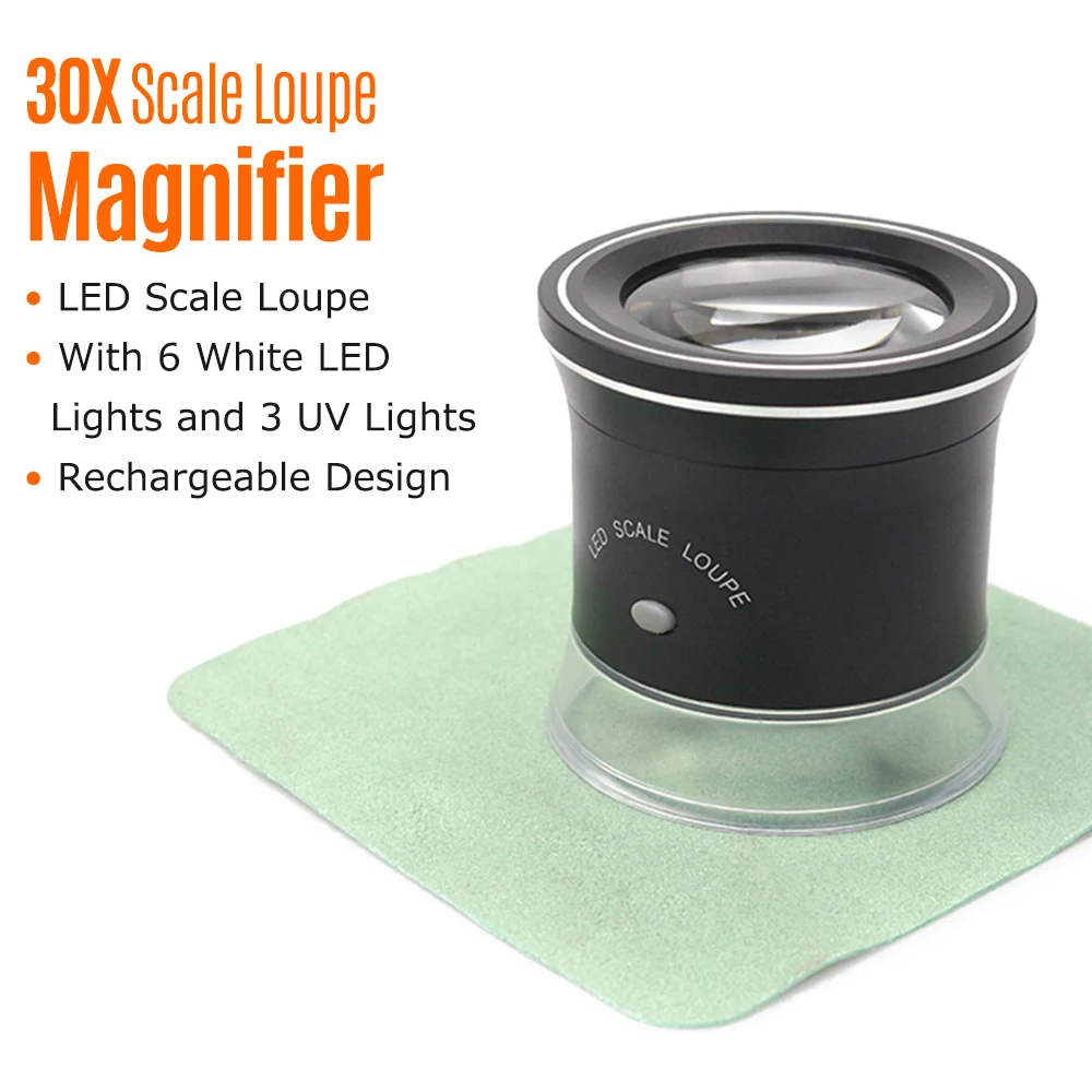 Lupa-de-escala-LED-de-30X-lupa-iluminada-con-6-luces-UV-blancas-lupa ...