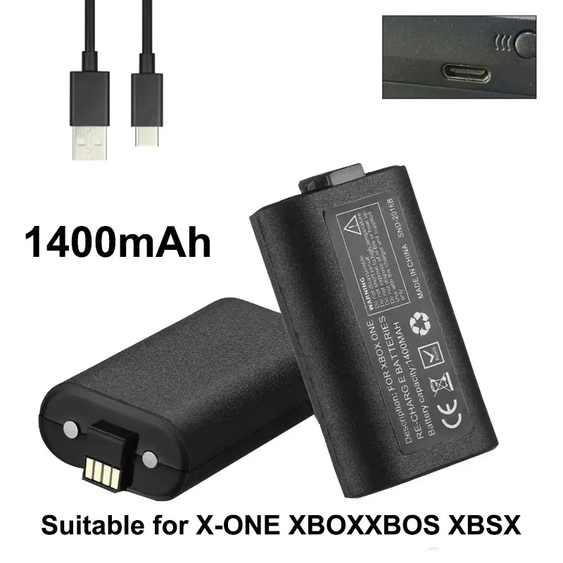 Para Xbox One X S Play y Charge Kit Paquete de batería recargable de ...