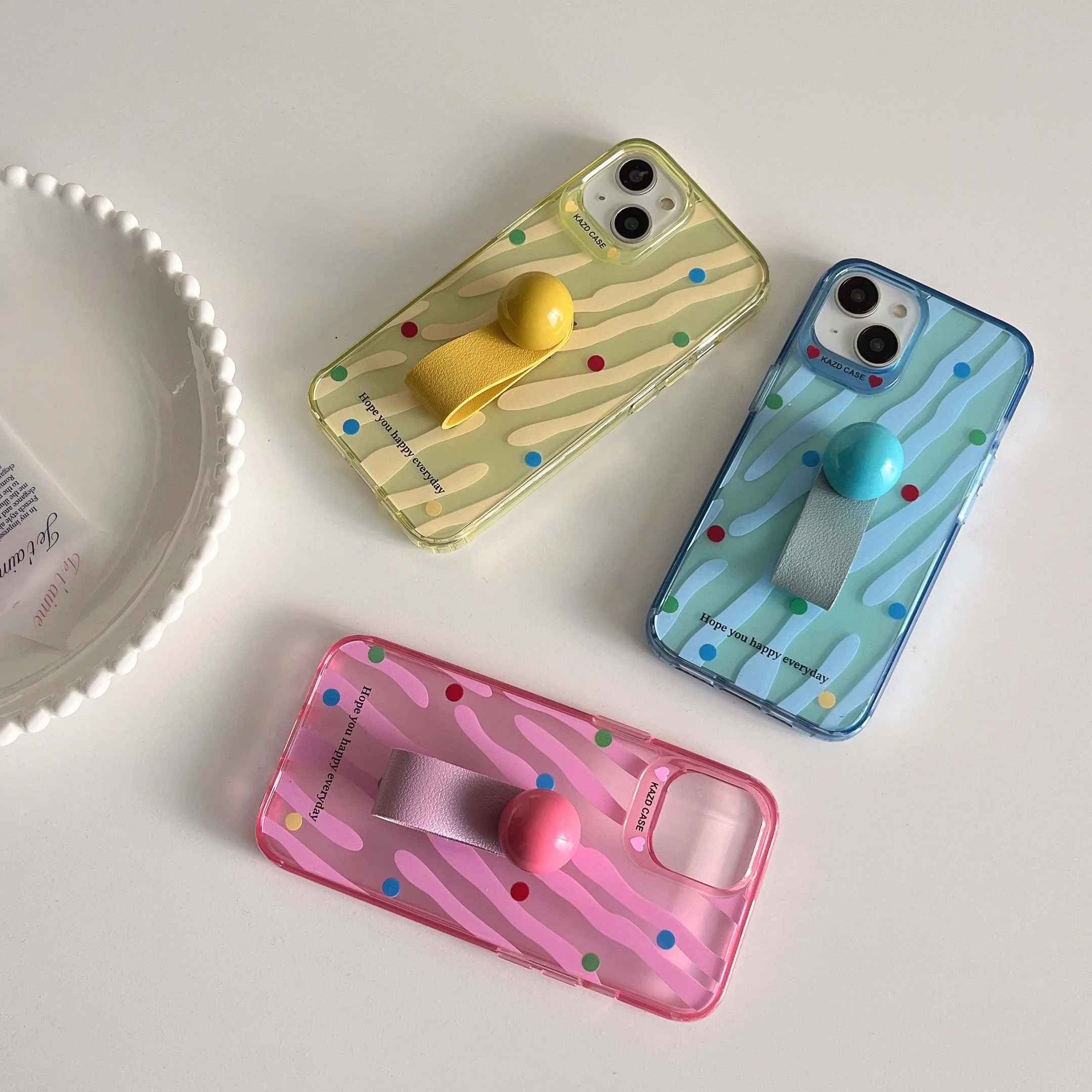 Fundas-transparentes-de-dopamina-con-puntos-de-colores-para-iphone ...