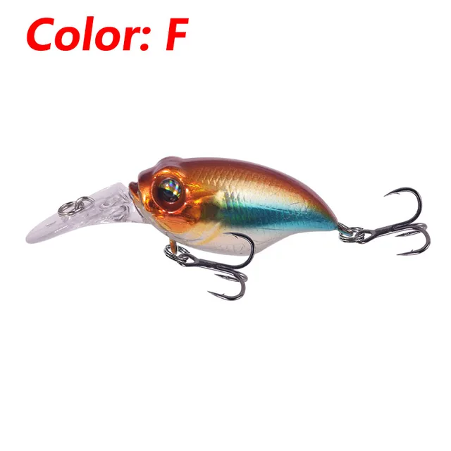 1 Pcs Floating Crank Fishing Lures 5.8cm 6g Wobblers Tackle With Hook s ...