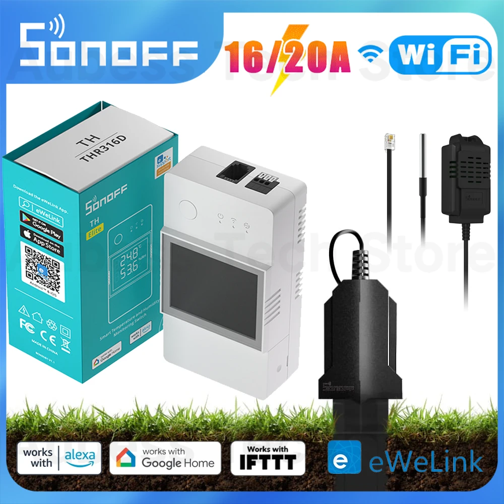 SONOFF-TH-Elite-16A-20A-Wi-Fi-Smart-Temperature-and-Humidity-Monitoring ...