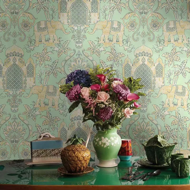 Indian Wallpaper Pattern Red