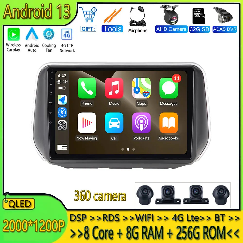 10.1" Car Radio Navigation GPS Stereo Android 13 For Hyundai Santa Fe ...