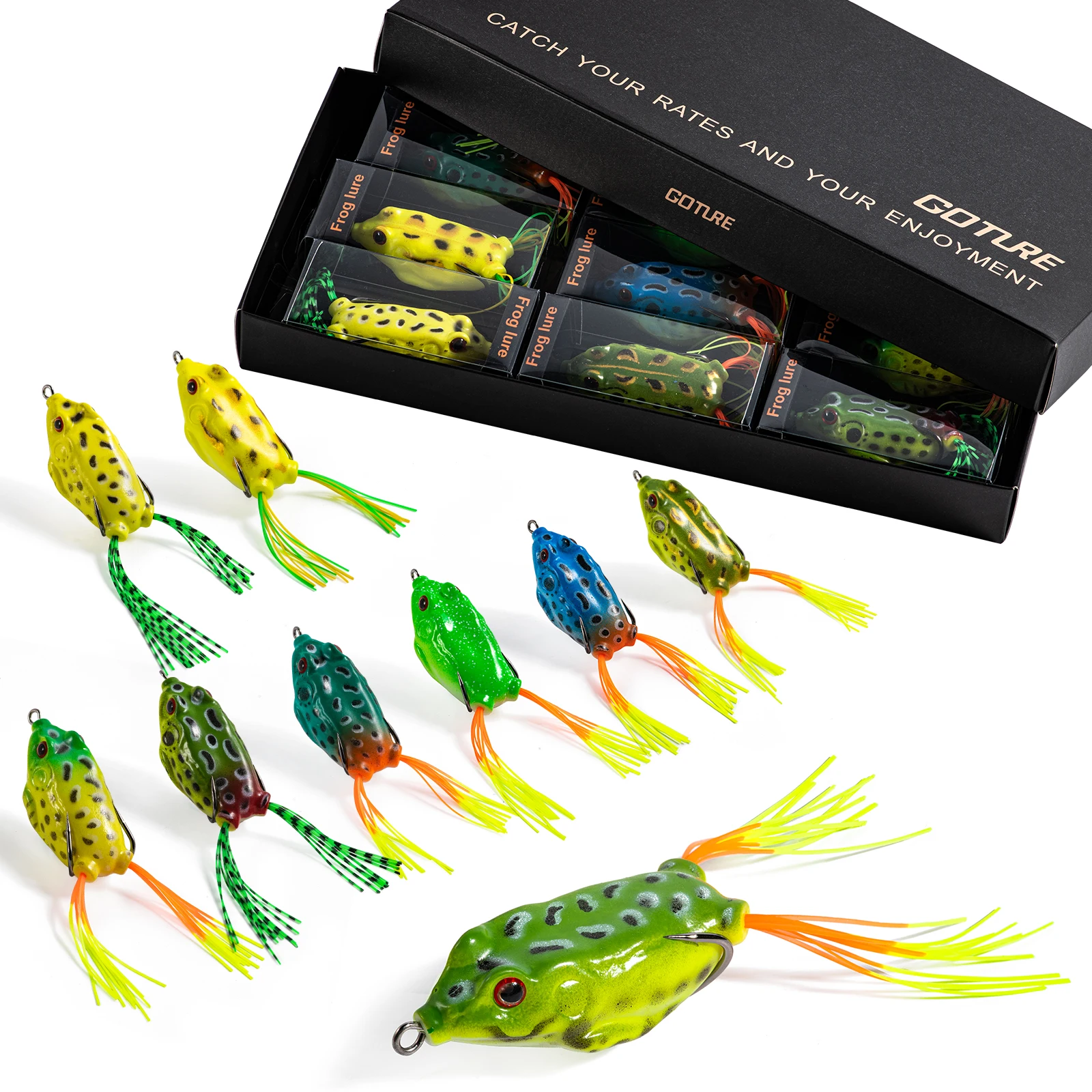Goture 1/box 55mm 12g Frog Lure Soft Tube Bait Plastic Fishing Lure ...