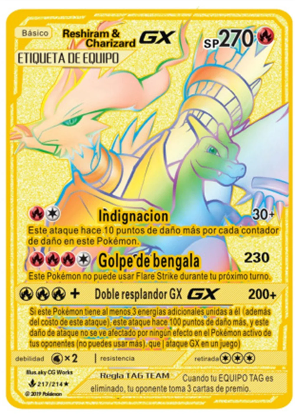 1Pcs Metal Card Spanish Version Anime Figure Charizard Pikachu Battle ...