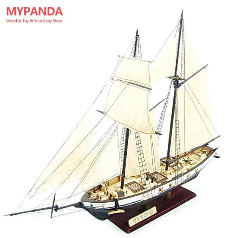 1:130 Sailing Diy Ship Assembly Model Classical Wooden Boat Decoration ...
