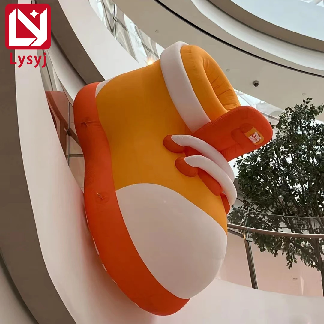 Giant-Inflatable-Cartoon-Shoes-Air-Blow-Yellow-Sneaker-Building-Wall ...