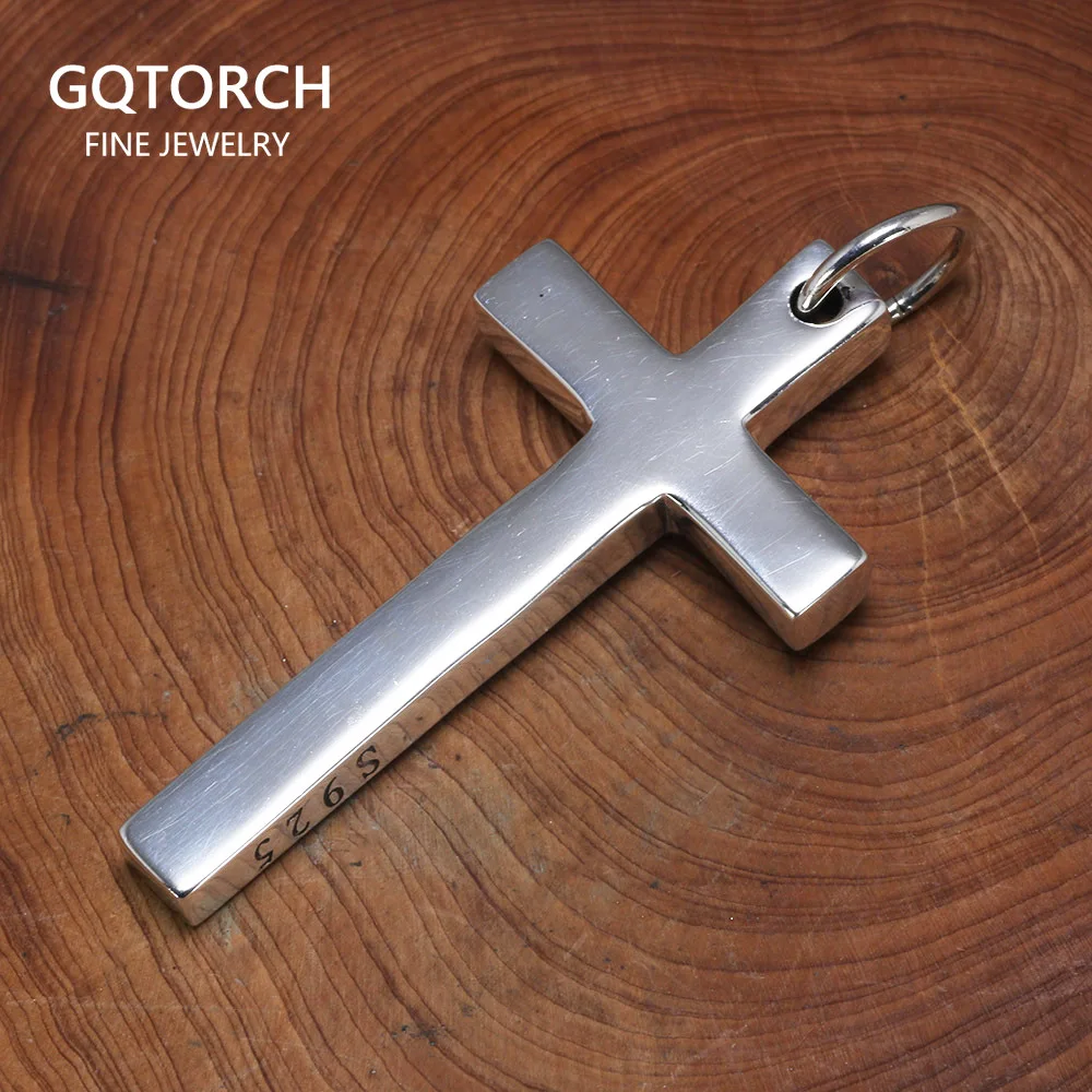 Real Solid 925 Sterling Silver Cross Pendant For Men And Women Smooth ...