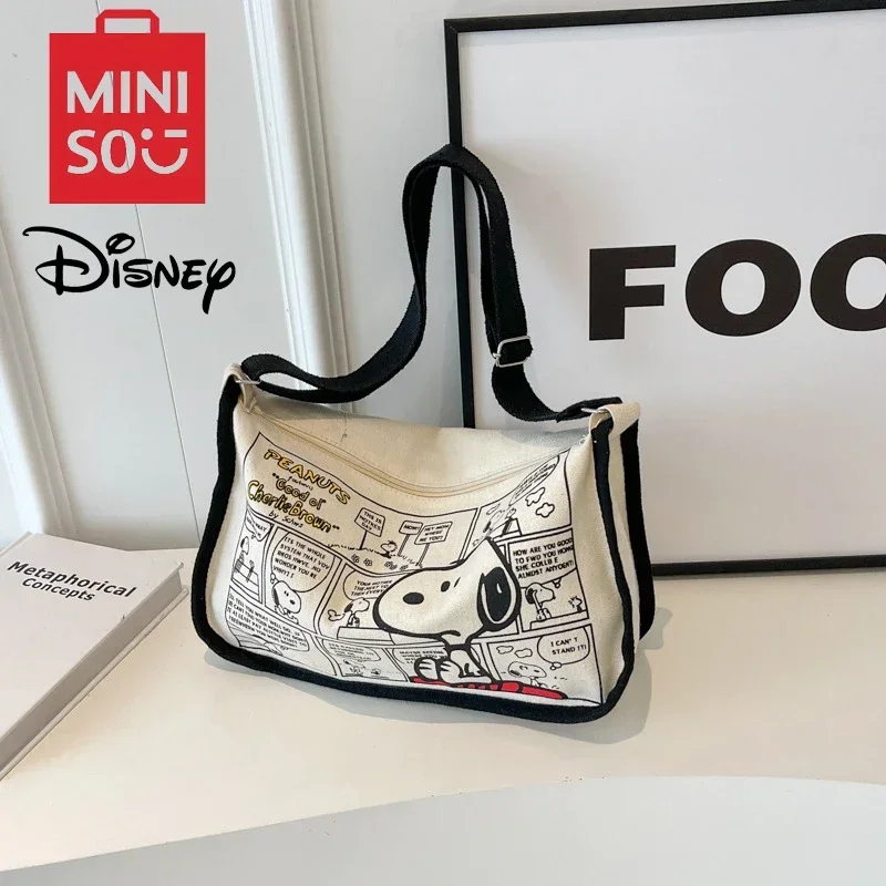 MINISO-Disney-Serie-Cartoon-Canvas-Bag-Large-Capacity-Handbag-Snoopy ...