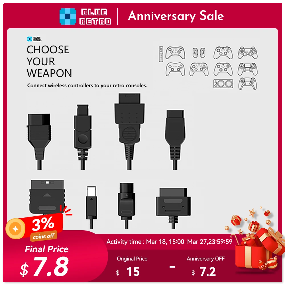 BlueRetro-Wireless-Game-Controller-Converter-Adapter-PS2-Accessories ...