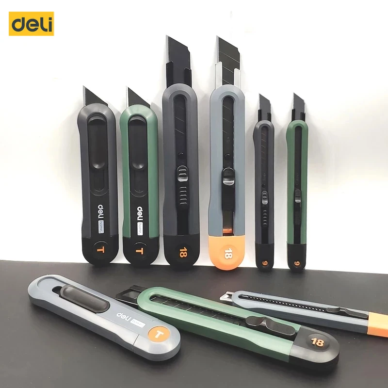 Deli-Metal-ABS-Plastic-Utility-Knife-Box-Cutter-Snap-off-9mm-18mm ...