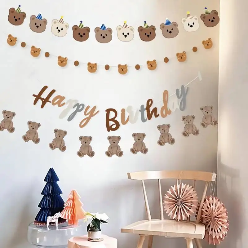 1Set-2-5M-Carton-Bear-Garland-Happy-Birthday-letter-Banner-for-Kids ...