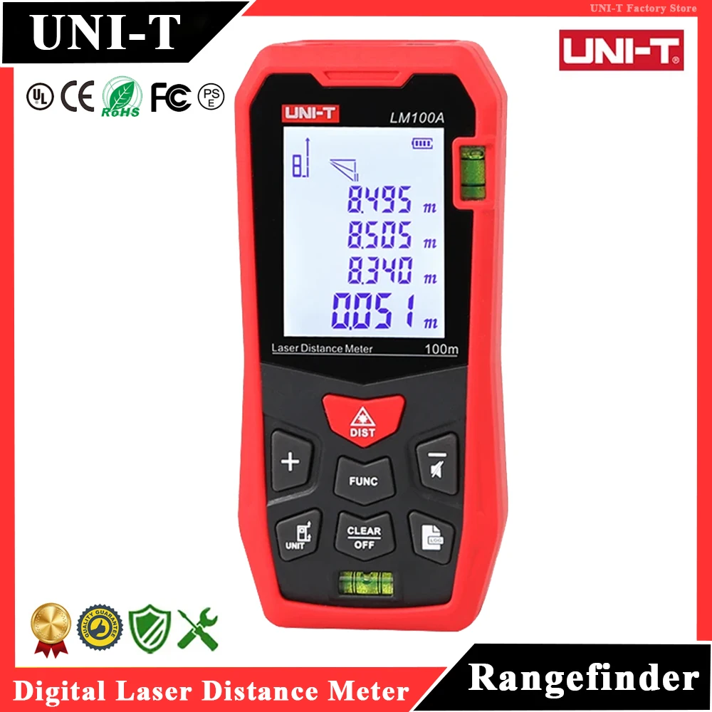 UNI-T-Mini-Digital-Rangefinder-50M-100M-120M-Laser-Distance-Meter-Trena ...