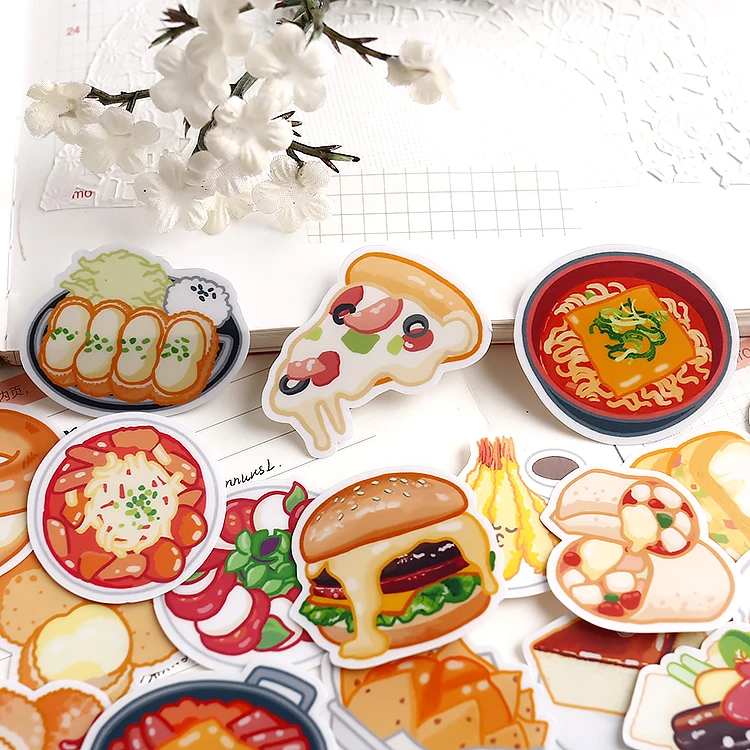 27pcs-Cheese-Food-Hand-held-Food-Stickers-Hand-held-Cute-Diy-Menu ...