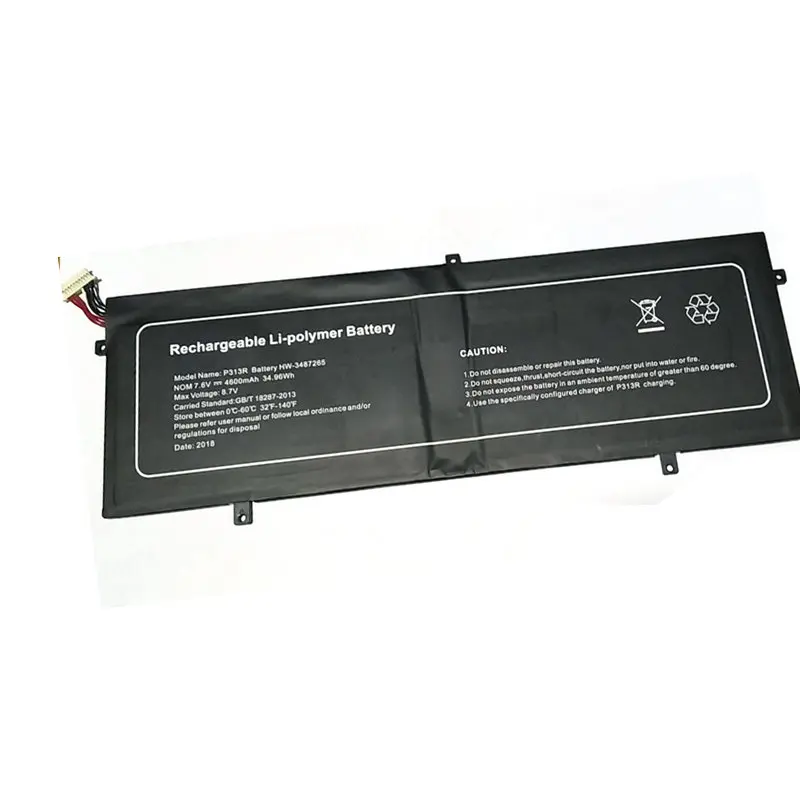 Original Laptop Battery P313R HW-3487265 4600mAh WITH 8 LINES 3587265P ...