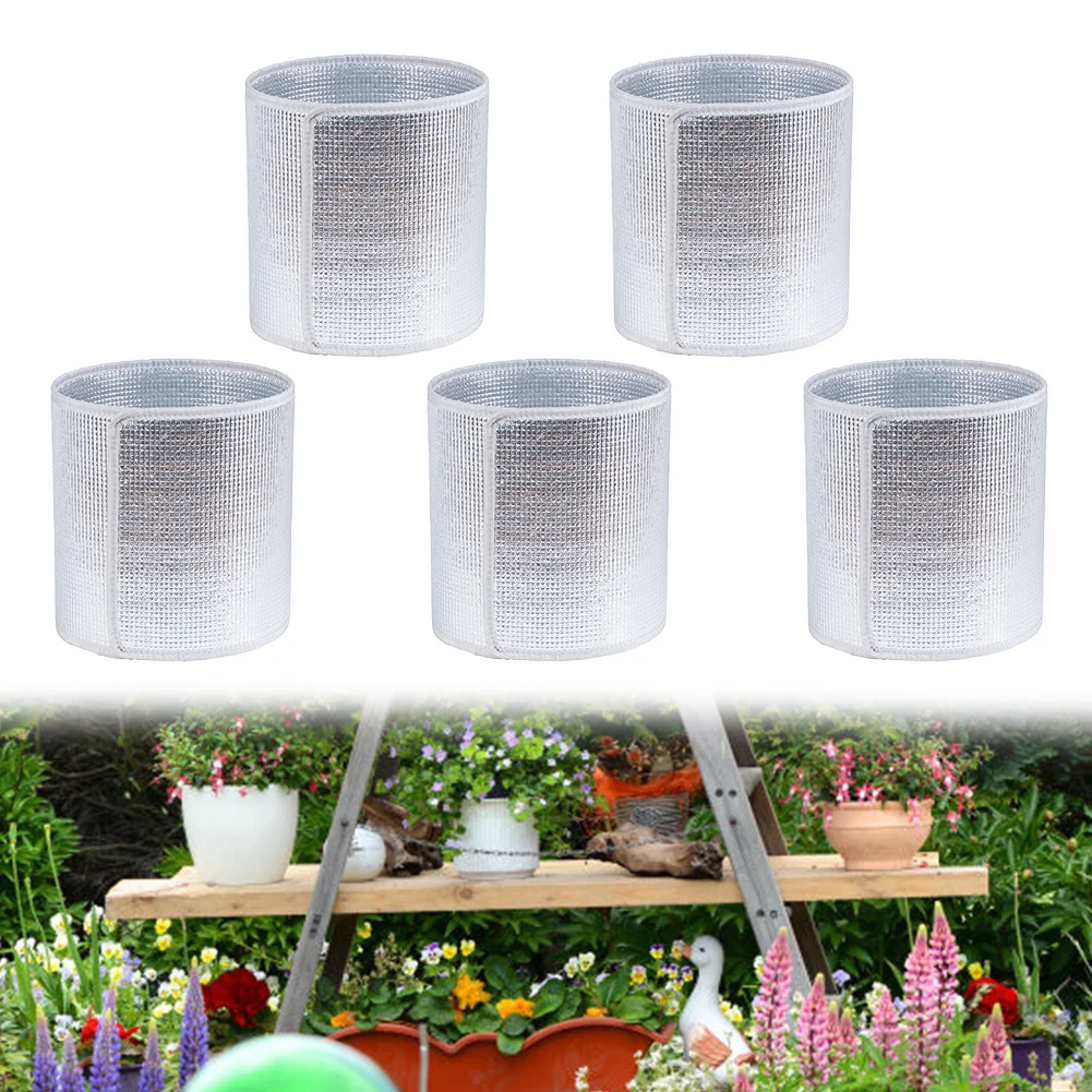 5 Pack Aluminum Film Outdoor Flower Pot Heat Insulation Cover ...