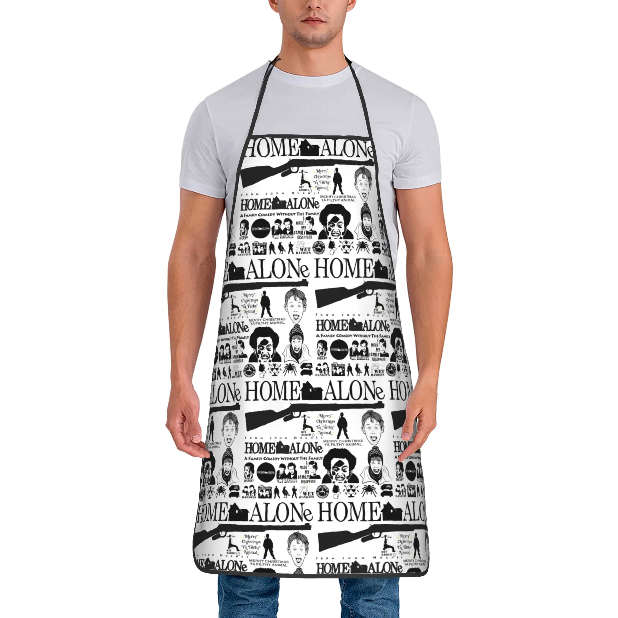 Home Alone Cartoon Cute Oil-Proof Bib Aprons Thin Polyester Kevin ...