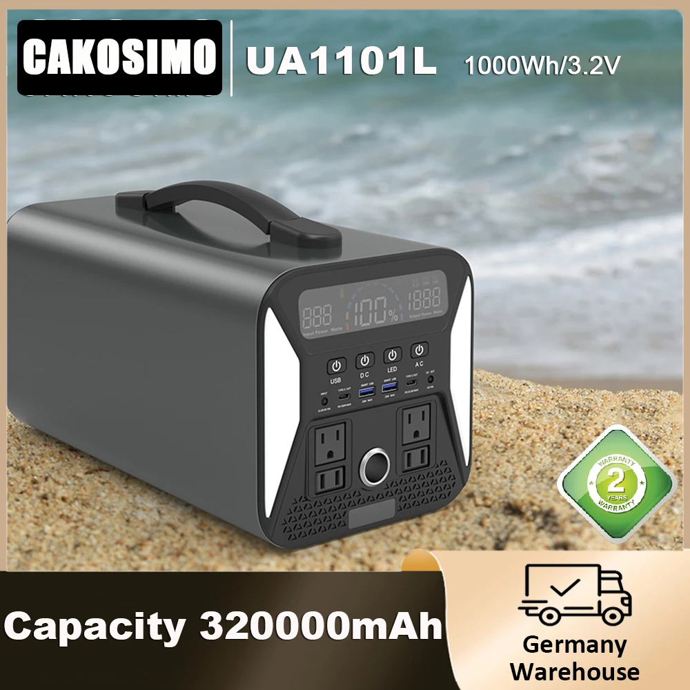 Cakosimo 1000W Best Portable Power Station LifePo4 Battery Powerful ...