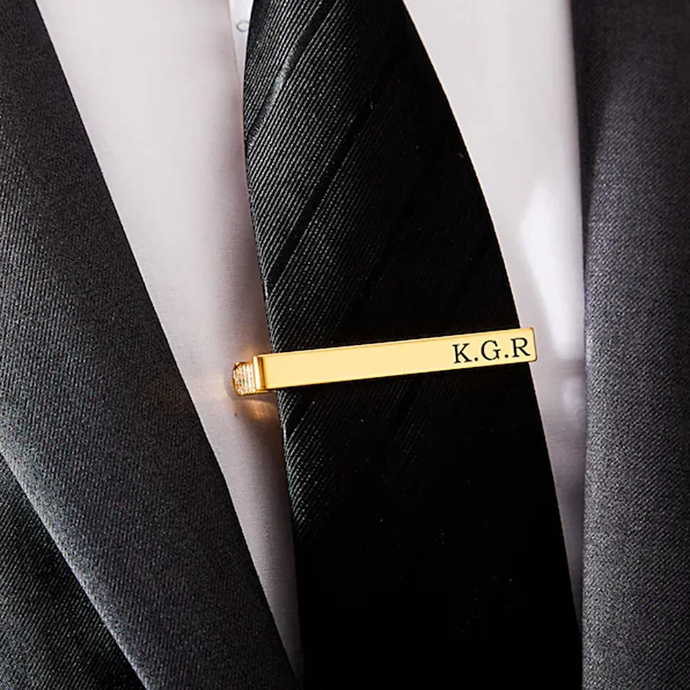 Custom-Tie-Clips-for-Men-Stainless-Steel-Man-Initials-Luxury-Suit-Tie ...