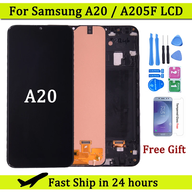 For-Samsung-A20-LCD-Display-With-Touch-Screen-Digitizer-Assembly-For ...