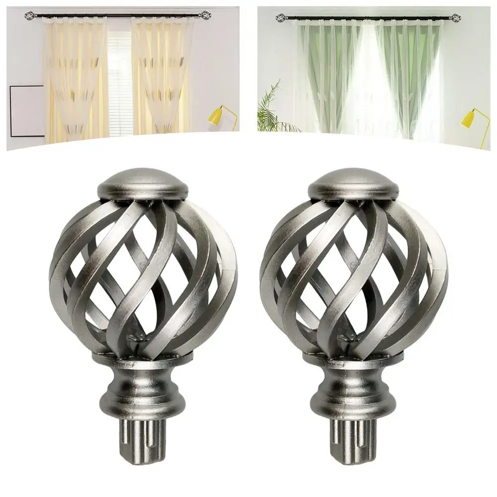 Curtain-Rod-Finials-End-Drapery-Caps-Round-Window-Replacement-Head-Rods ...