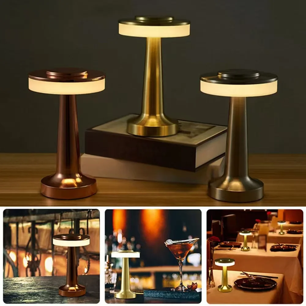 Bar table lamp desktop nightlight rechargeable outdoor music restaurant ...