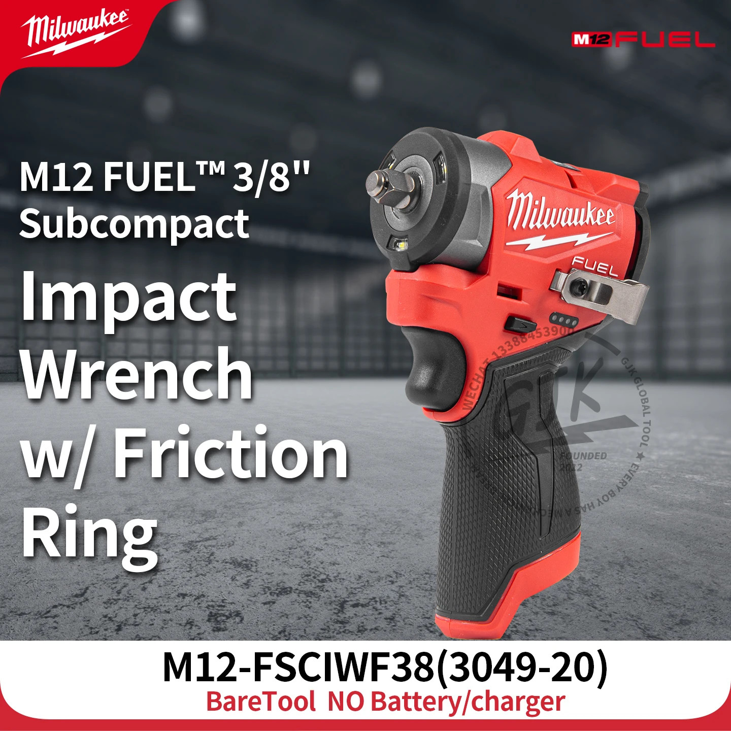 Milwaukee M12 FSCIWF38 M12 FUEL 3/8 Inch Subcompact Impact Wrench with ...