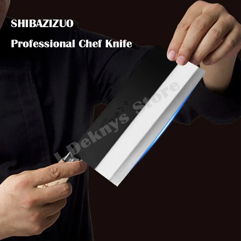 SHIBAZI Professional Kitchen Knives Handmade Carbon Steel With Pear ...