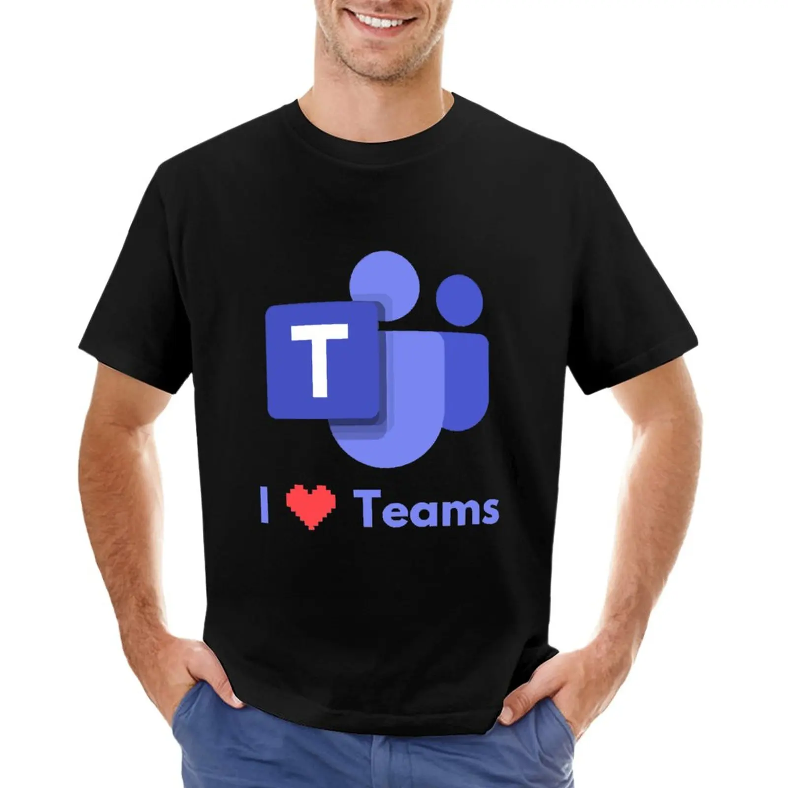 I Love Teams Microsoft Teams T Shirt blank t shirts Short t shirt tops ...