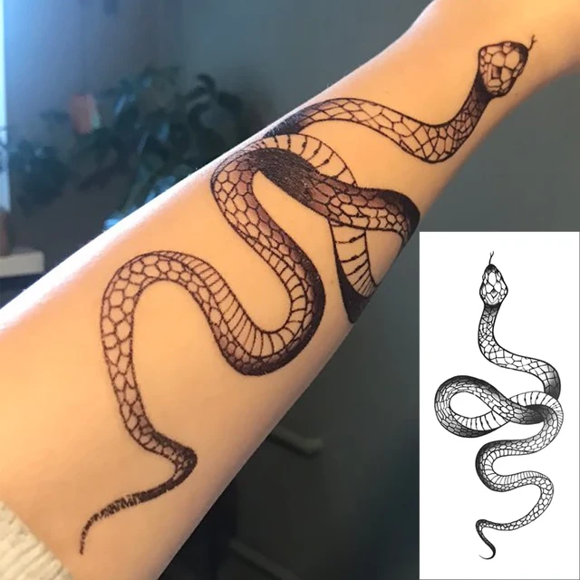 Black Python Tattoo