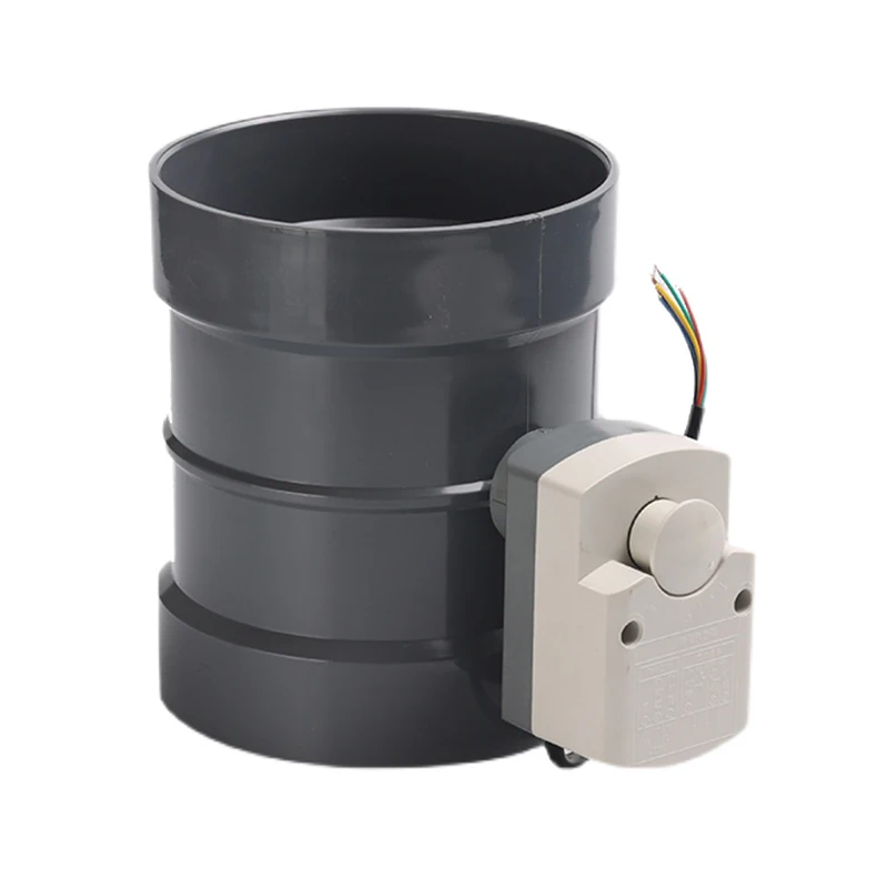 PVC-Electric-Air-Duct-Value-110-310-Mm-Diam-Air-Damper-Valve-Motorized ...