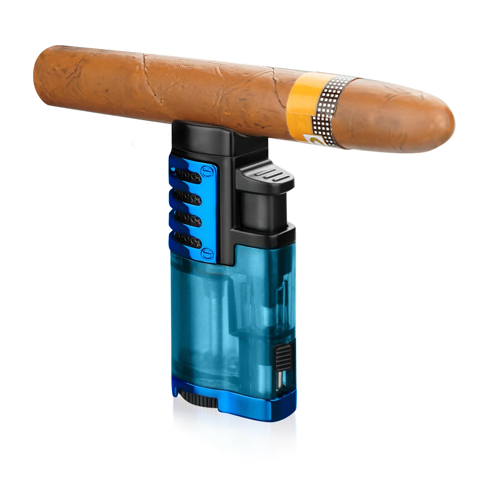 Windproof-Cigar-LighterMini-Pocket-3-Jet-Torch-Blue-Flame-Butane-Gas ...