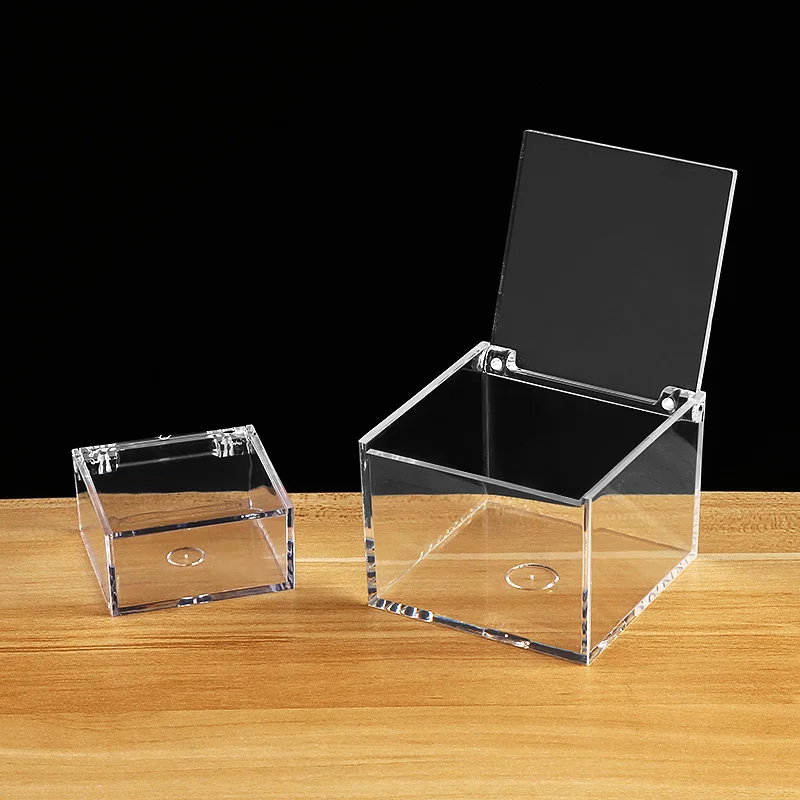 Caja-de-almacenamiento-transparente-de-acr-lico-organizador-cuadrado-a ...