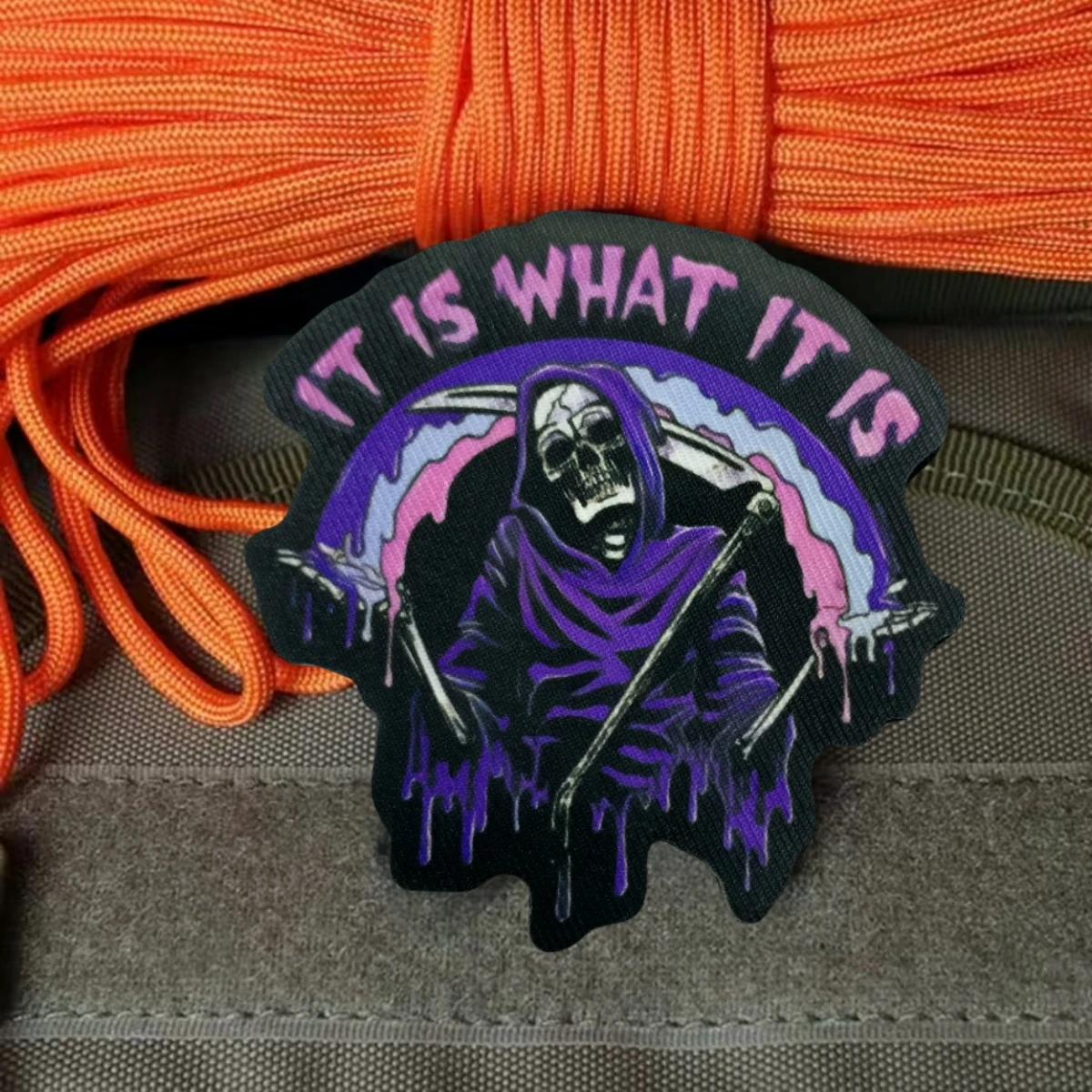 Skull Reaper Tactical Patch Spooky Halloween It Is What It Is Morale ...