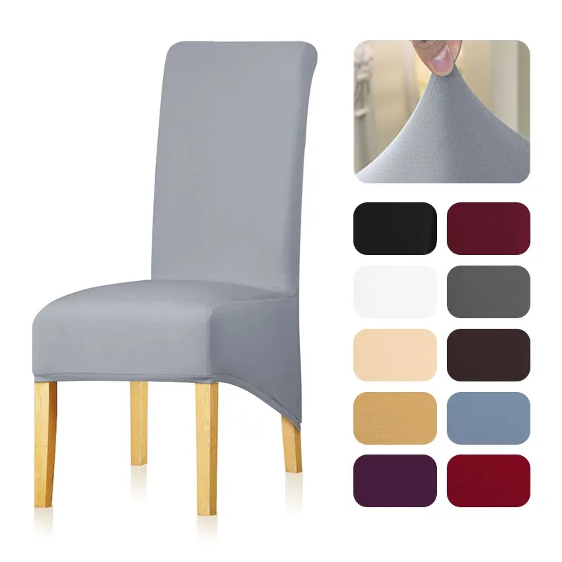 Stretch-Chair-Cover-XL-Size-Long-Back-Chair-Covers-Solid-Color-Seat ...