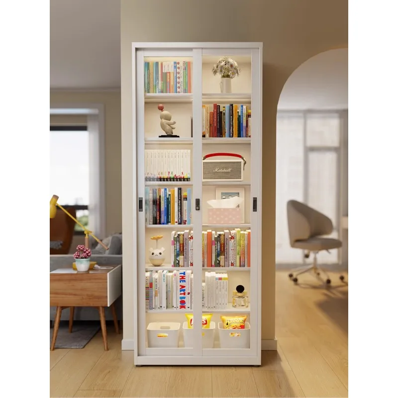 Glass-sliding-door-bookcase-household-lock-dust-proof-anti-theft ...