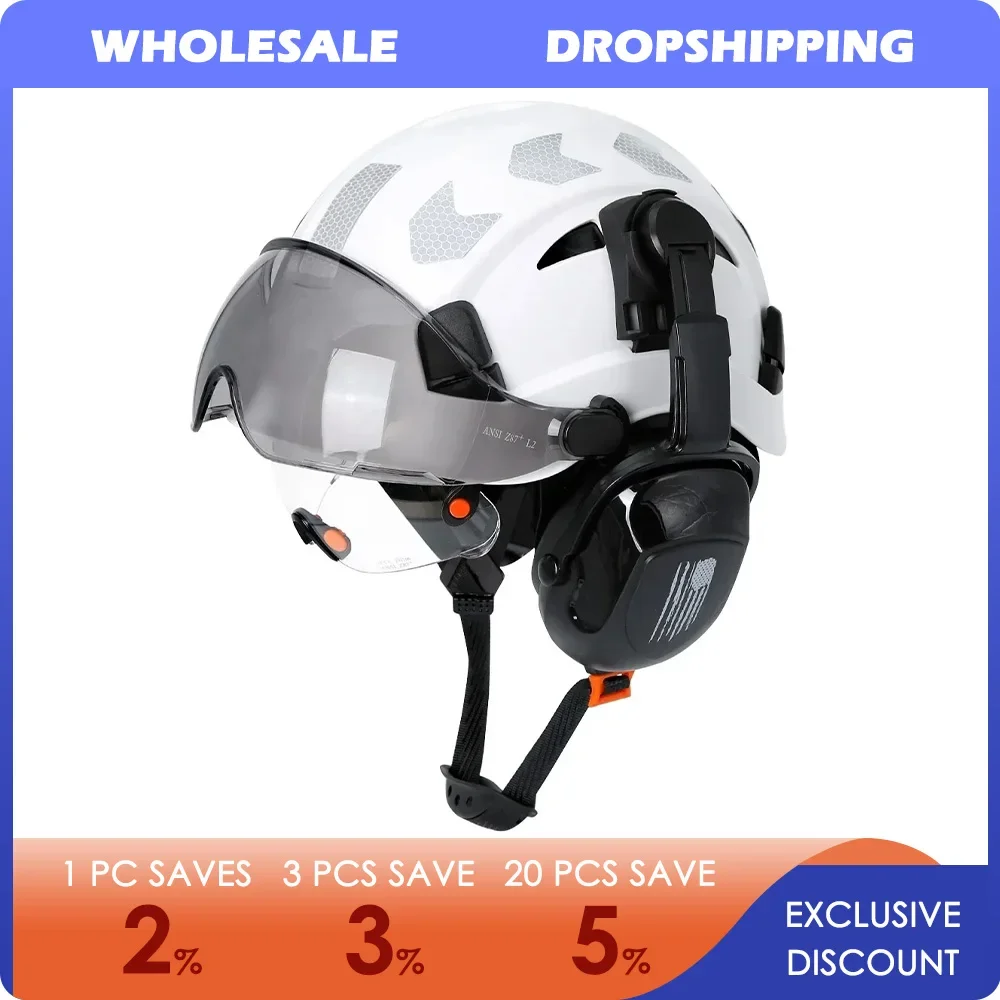 Wholesale-CE-Construction-Safety-Helmet-W-Visor-Built-In-Goggles ...