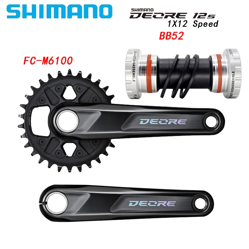 Shimano-Deore-FC-M6100-MTB-Crankset-12S-Mountain-Bike-Sprocket-175-170mm-30T-32T-Cranksets ...