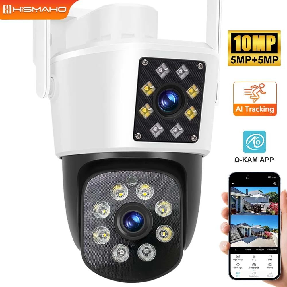 10MP-WiFi-IP-Camera-Outdoor-Security-Protection-Dual-Lens-Dual-Screen ...