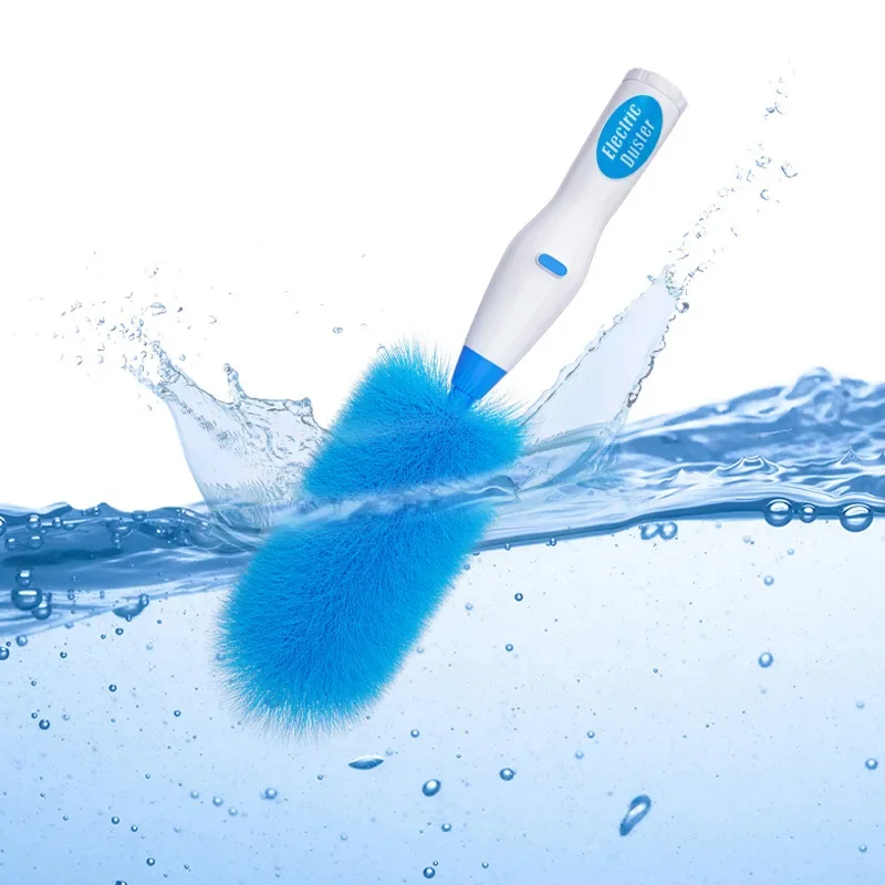 Electric-Spin-Feather-Duster-Brush-Adjustable-360-Revolve-Dust-Cleaner ...
