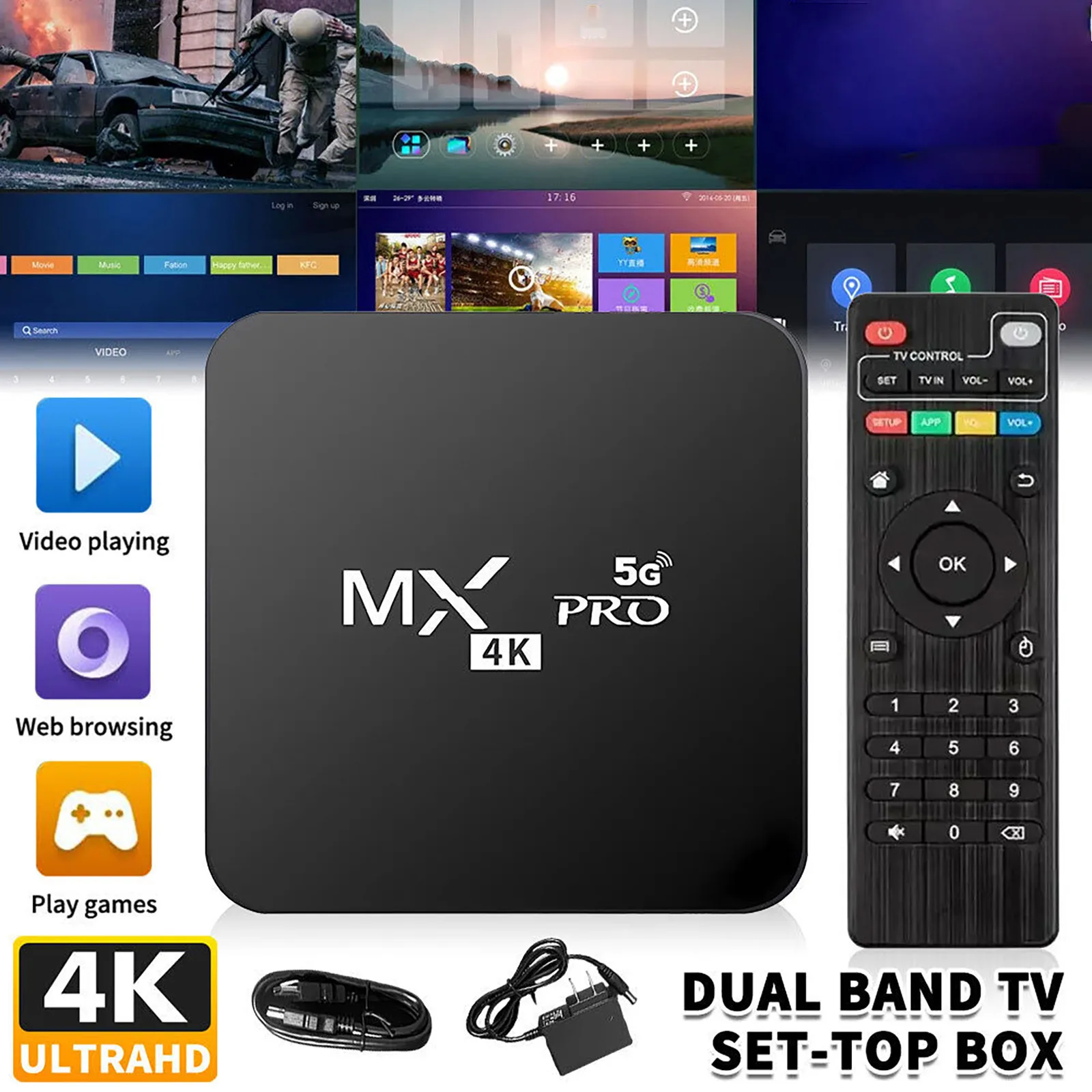 Mx-Pro-4k-5g-Ultra-Hd-64bit-Wifi-Android-11-Quad-Core-Smart-Tv-Box ...