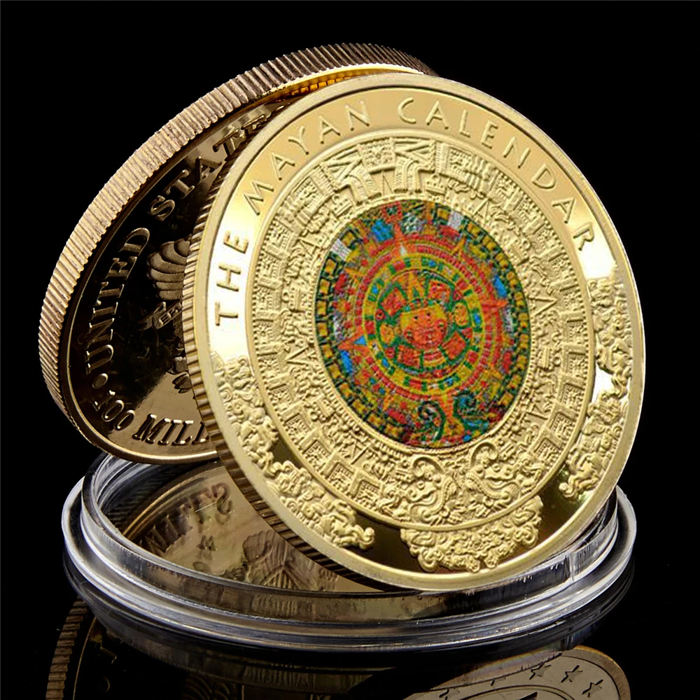 Moneda-chapada-en-oro-de-la-cultura-Maya-de-M-xico-calendario-de ...