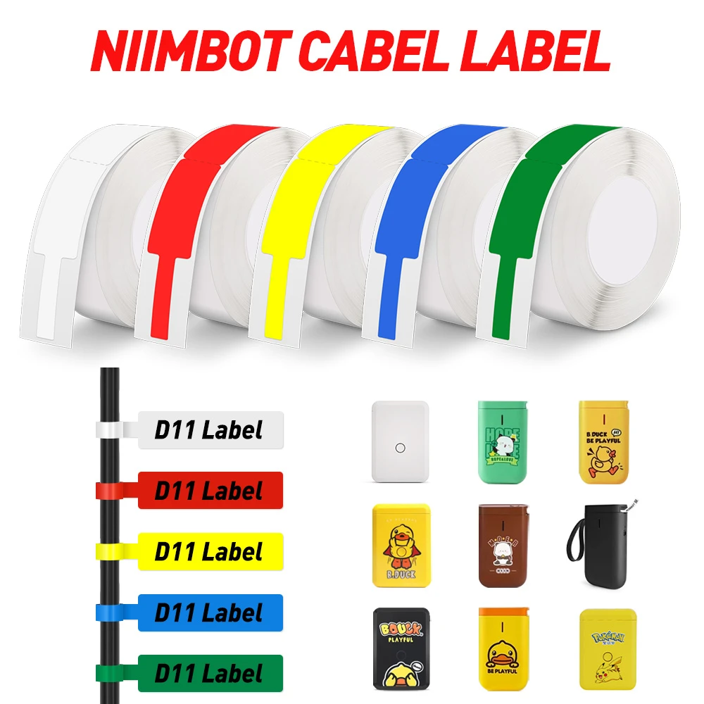 Niimbot D11 Printer Cabel Label Sticker Niimbot D110 Wire Label Tape ...